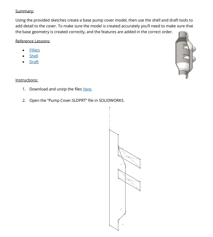 3. Use the Revolved Boss/Base feature and Extruded | Chegg.com