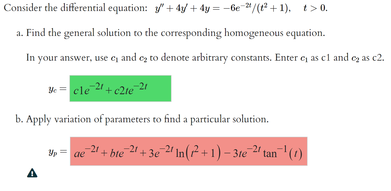 Solved Consider the differential equation: | Chegg.com