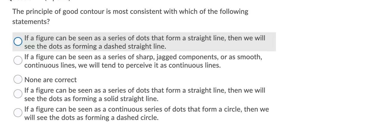 The principle of good contour is most consistent with | Chegg.com