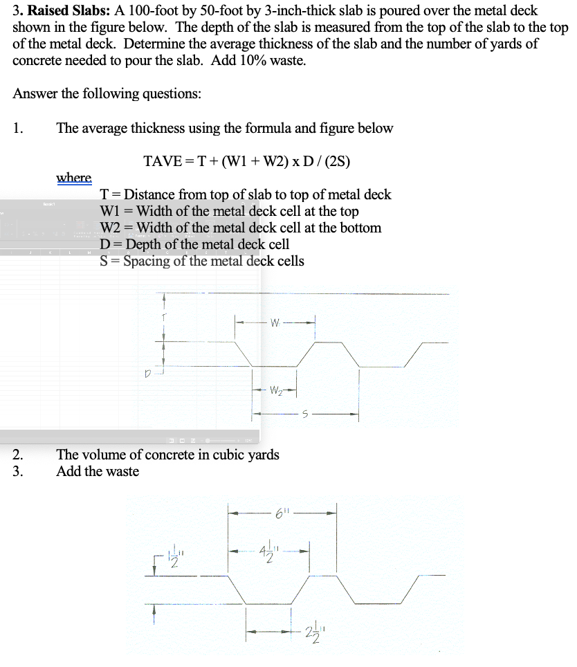 Solved 3. Raised Slabs: A 100-foot by 50-foot by | Chegg.com