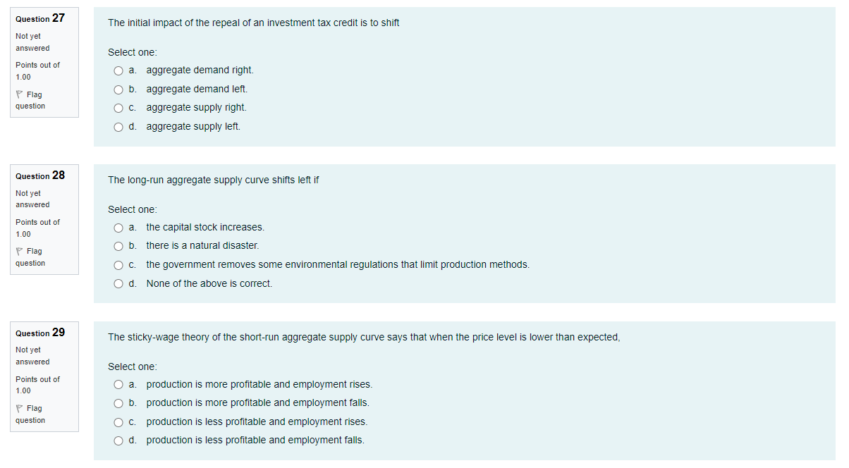 Solved Question 27 Not yet answered Points out of 1.00 P | Chegg.com