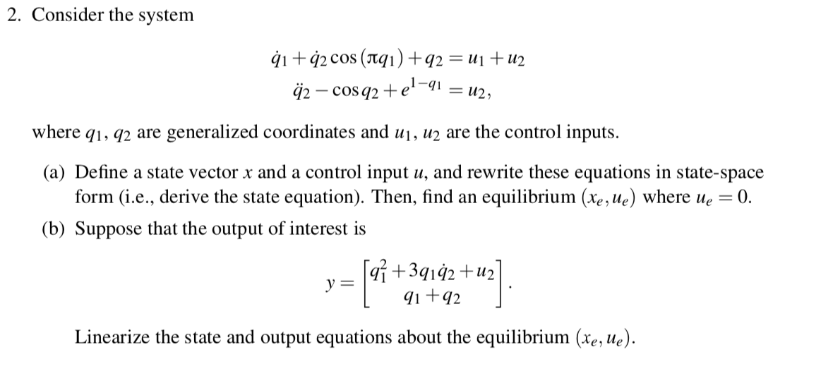 2. Consider the system | Chegg.com