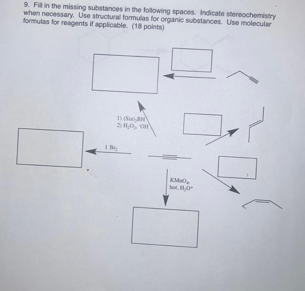 Solved 9. Fill in | Chegg.com