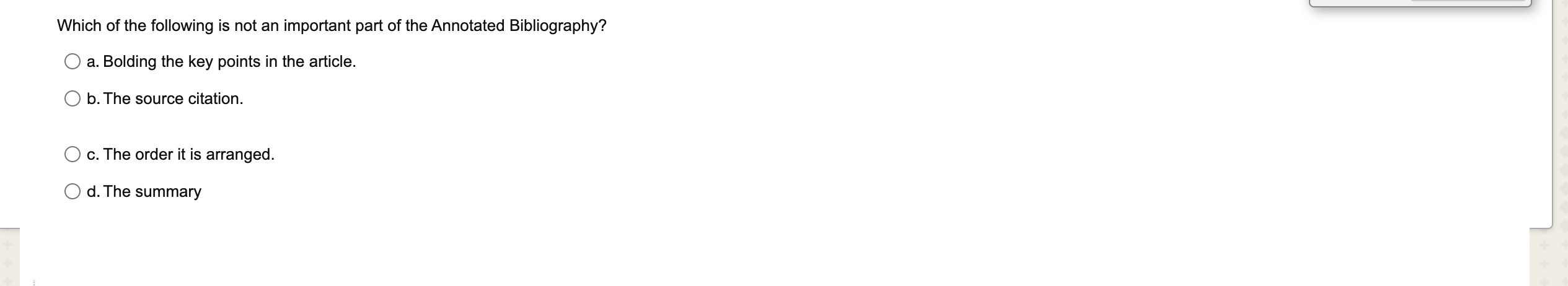 Solved What is the main reason for writing a summary of an | Chegg.com