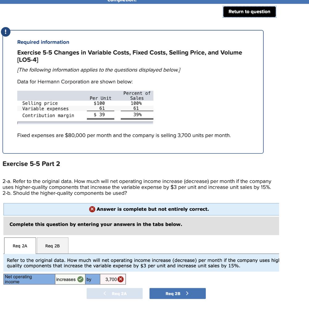 Solved Return to question Required information Exercise 5-5 | Chegg.com