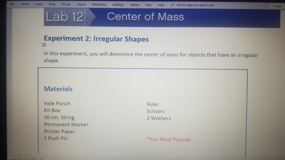 Solved File Home Insert Draw Design Layout References | Chegg.com