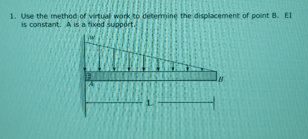 Solved 1. Use the method of virtual work to determine the | Chegg.com