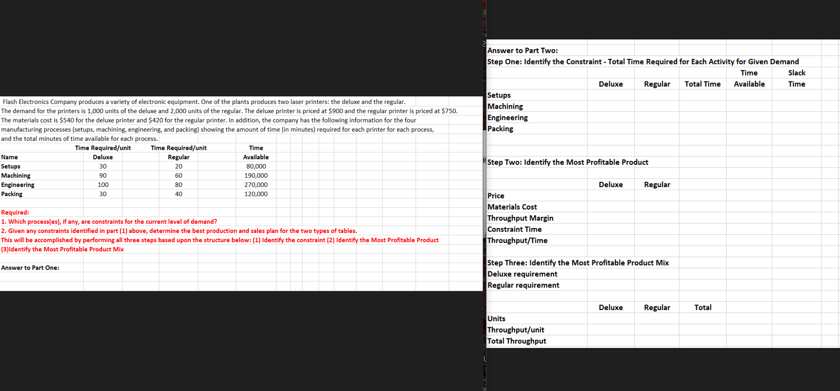 Solved Flash Electronics Company produces a variety of | Chegg.com