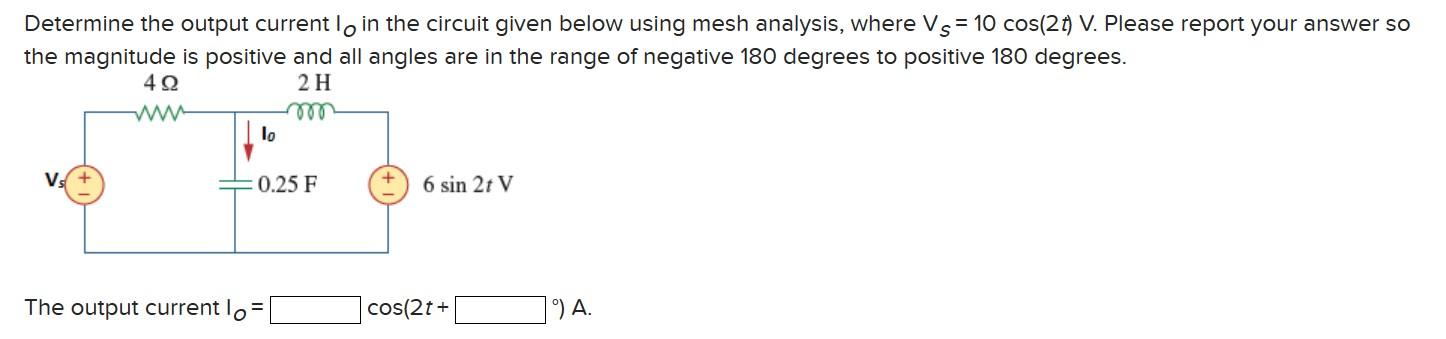 Solved Determine the output current IO in the circuit given | Chegg.com