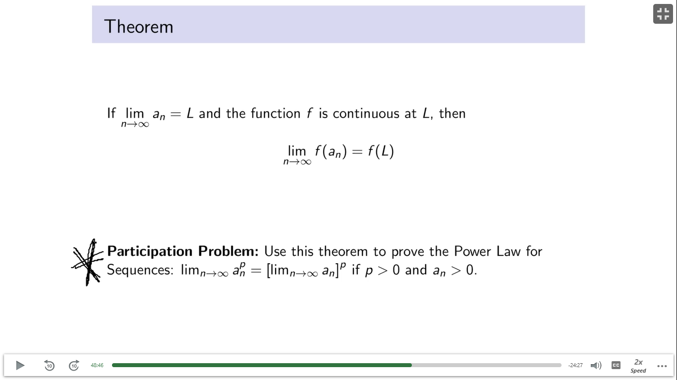 Solved If limn→∞an=L and the function f is continuous at L, | Chegg.com