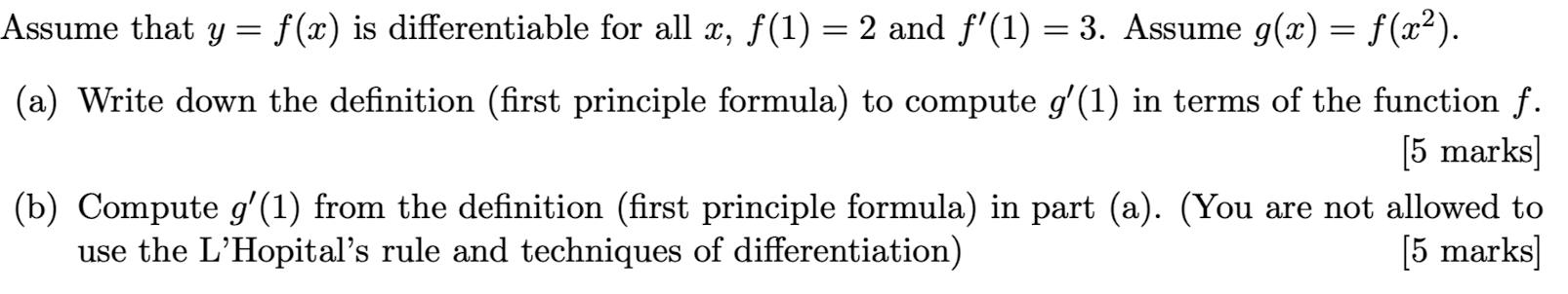 Solved Assume that y=f(x) is differentiable for all x,f(1)=2 | Chegg.com