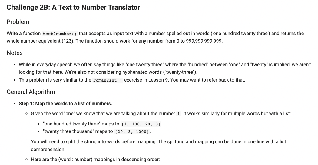 Solved Challenge 2B: A Text to Number Translator Problem | Chegg.com