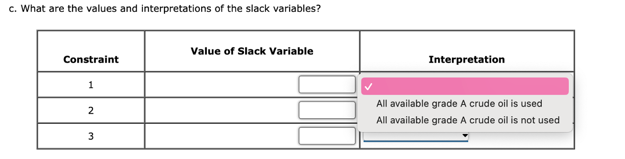 Solved Drop Down Options for question A: (All questions in | Chegg.com