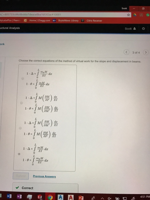 Solved KAssignment 7 b Beam Deflections using Virtual Work | Chegg.com