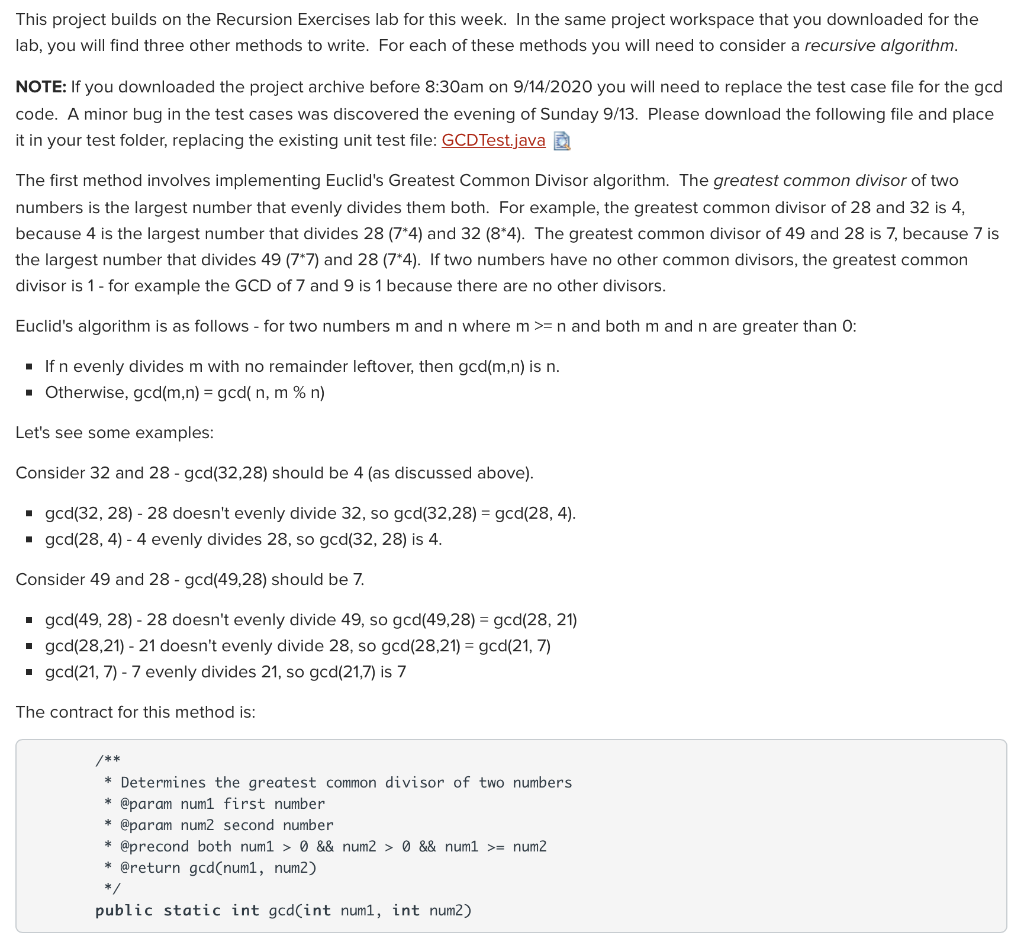 Solved This project builds on the Recursion Exercises lab | Chegg.com