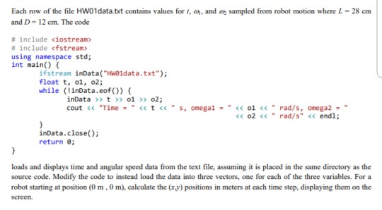 Solved How do I modify the code to instead load the data | Chegg.com