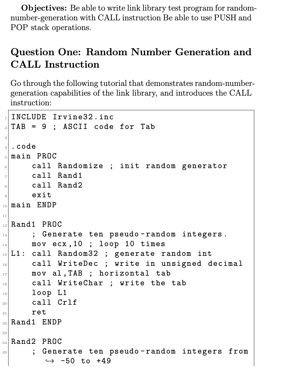 Solved Objectives: Be able to write link library test | Chegg.com