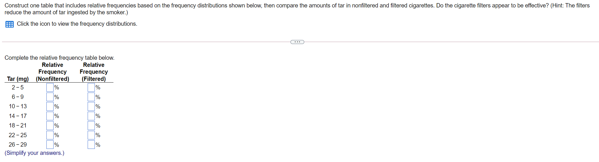 Solved Construct one table that includes relative | Chegg.com