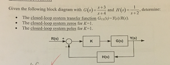 Solved Given the followving block diagram with G)- 8 nd ) . | Chegg.com