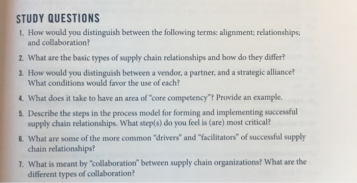 Solved STUDY QUESTIONS 1. How would you distinguish between | Chegg.com