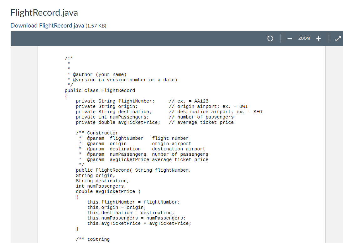 Solved Place these two files in your project: flights.txt ↓ | Chegg.com