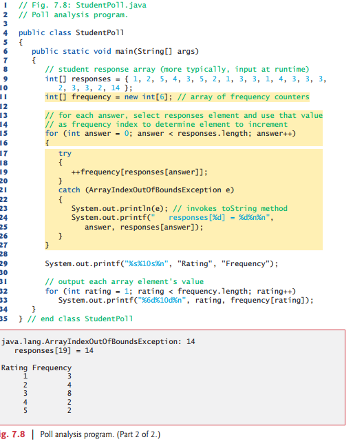 Solved (Student Poll) Figure 7.8 contains an array of survey | Chegg.com