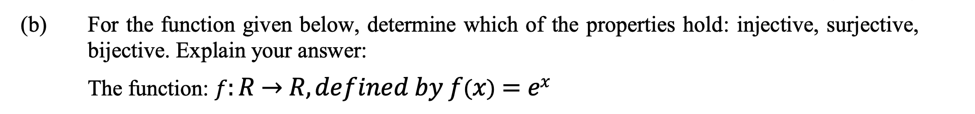 Solved For the function given below, determine which of the | Chegg.com