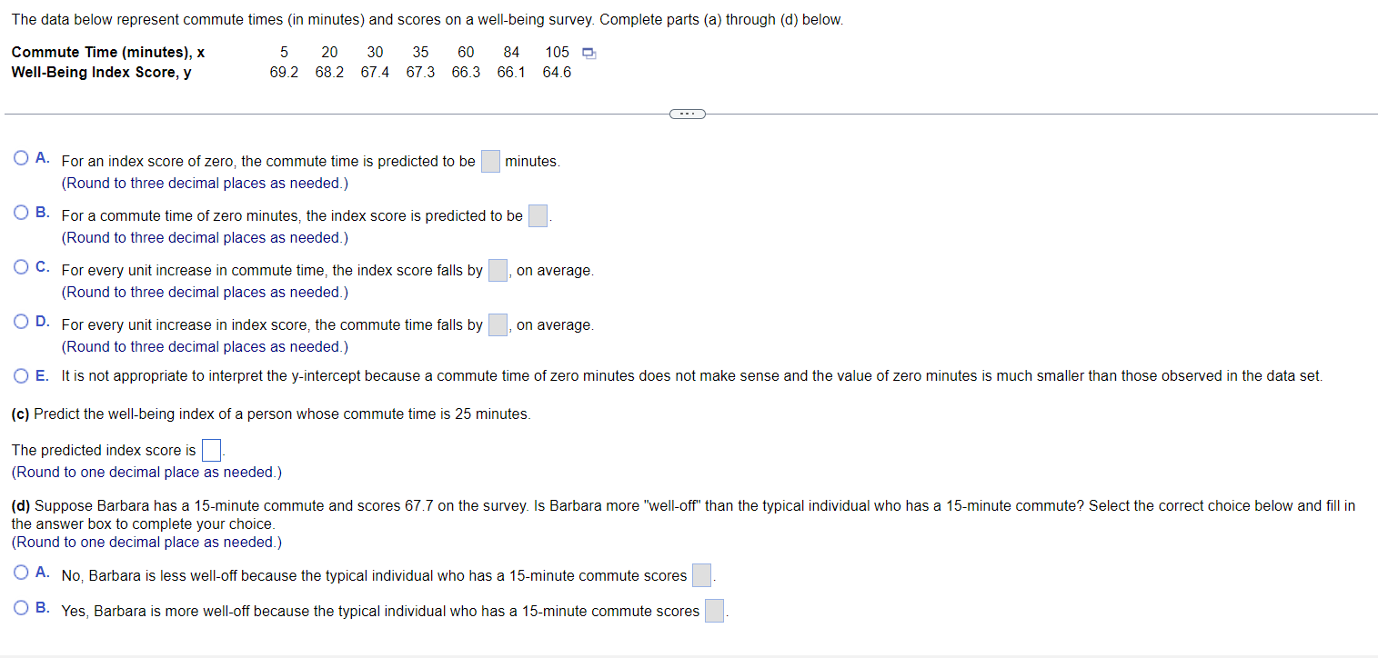 Solved The data below represent commute times (in minutes) | Chegg.com