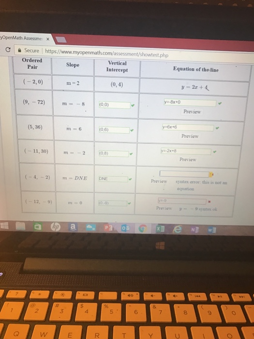 Solved OpenMath Assessmet x C Secure https://www.myopenmath | Chegg.com