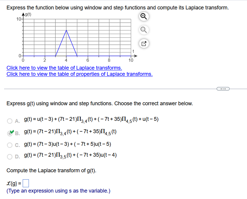 Solved Express the function below using window and step | Chegg.com