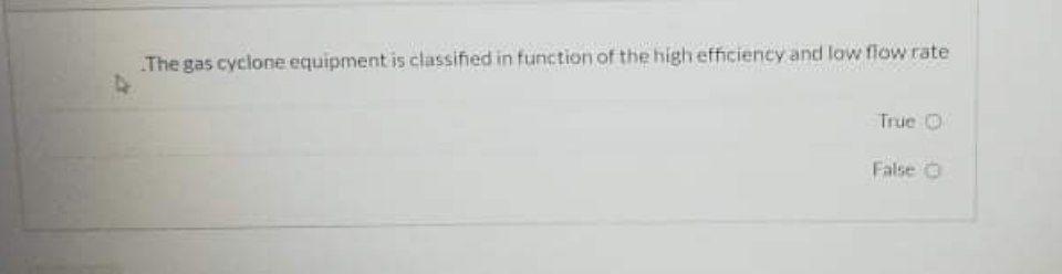 Solved The gas cyclobe equipment is classified in function | Chegg.com