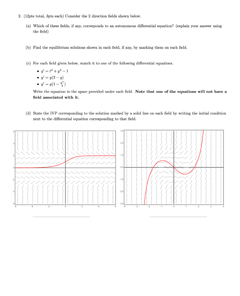 Solved 2. (12pts total, 3pts each) Consider the 2 direction | Chegg.com