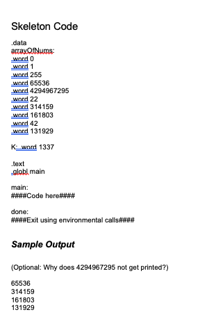Part A (Warm Up Exercise) - 50 points Skeleton code | Chegg.com