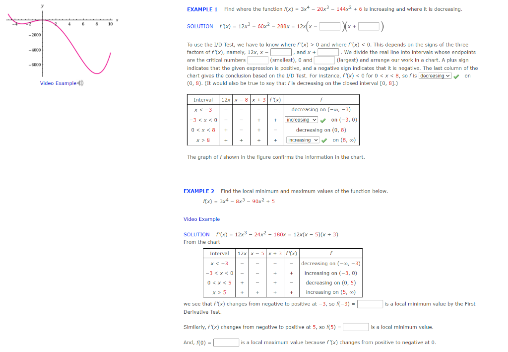 Solved EXAMPLE 1 Find where the function | Chegg.com