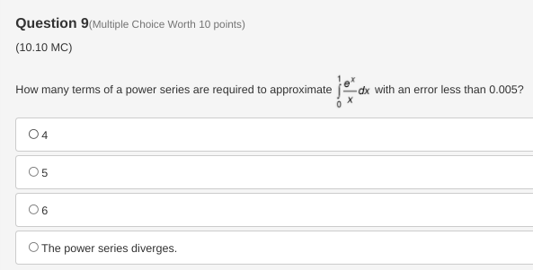 Solved Question 9(Multiple Choice Worth 10 points) (10.10 | Chegg.com