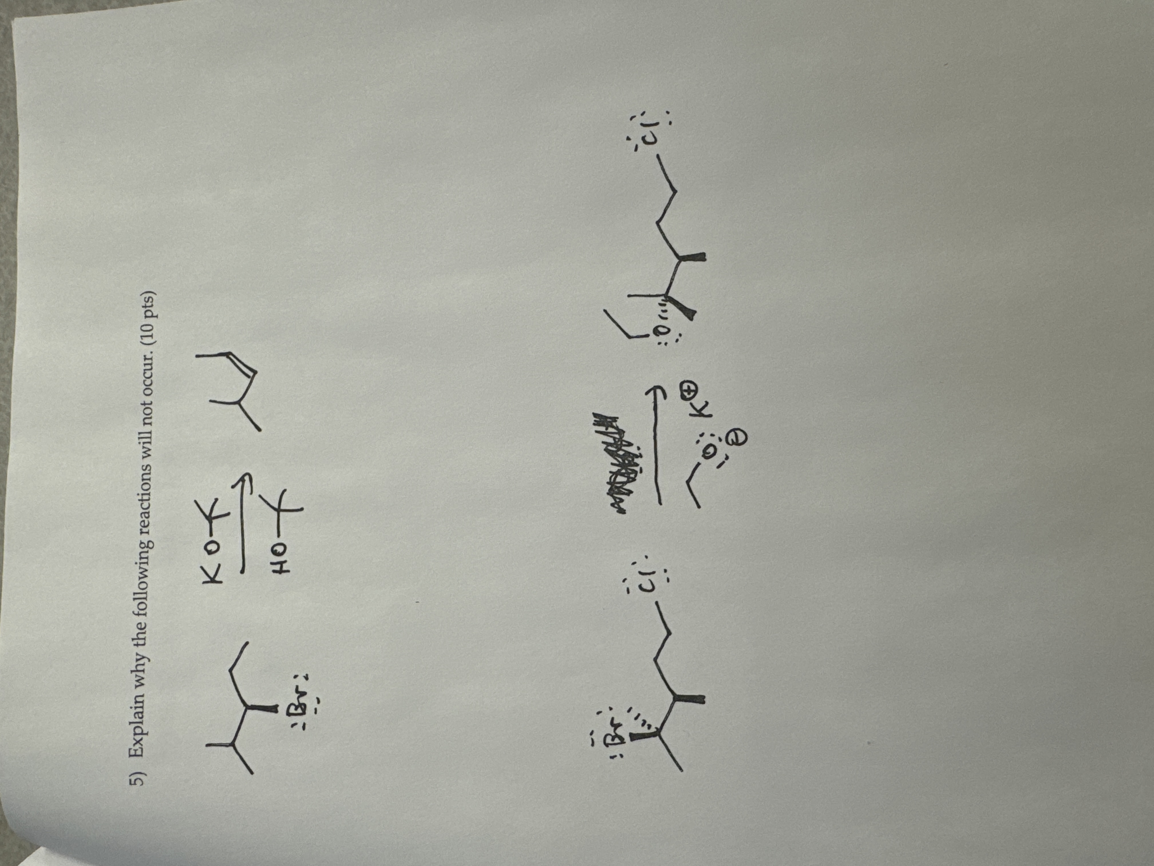 Solved Explain why the following reactions will not occur. | Chegg.com
