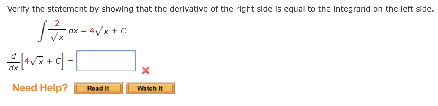 Solved Verify the statement by showing that the derivative | Chegg.com