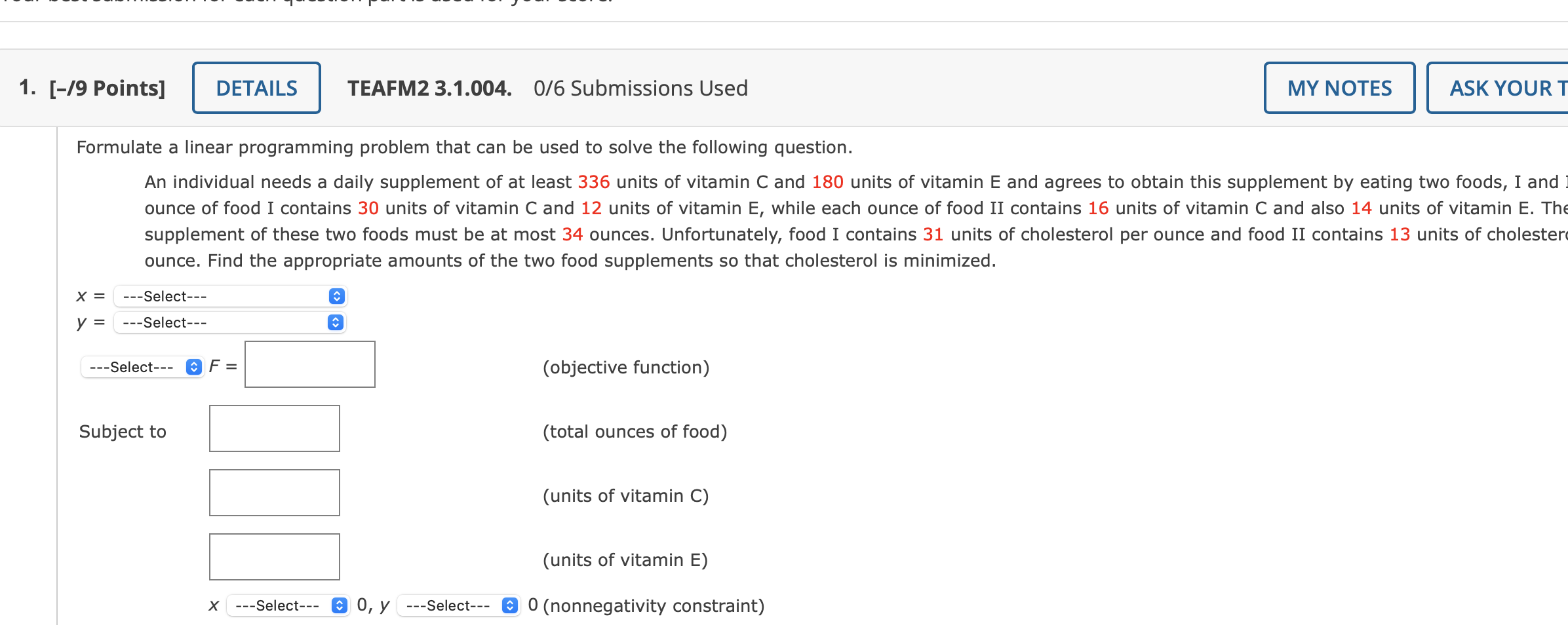 Solved Formulate a linear programming problem that can be | Chegg.com