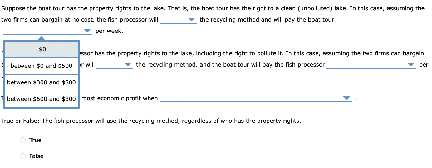 Solved 8. The effects of property rights on achieving | Chegg.com