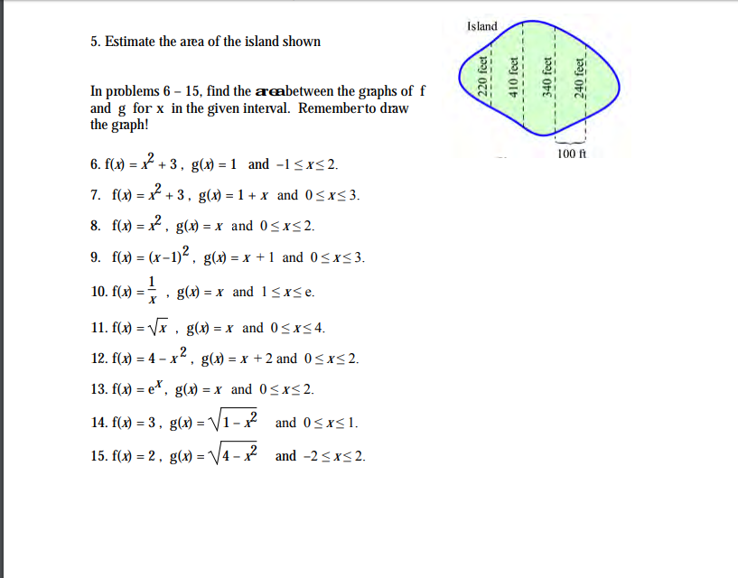 Solved Island 5. Estimate the area of the island shown In | Chegg.com