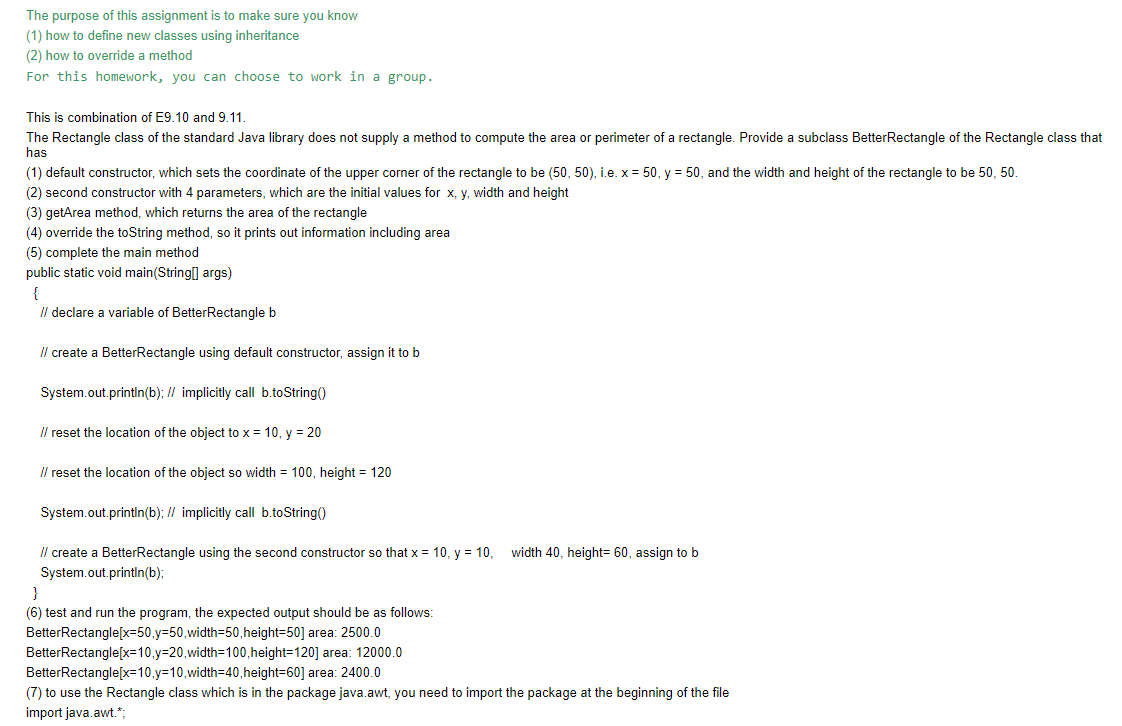 Solved The purpose of this assignment is to make sure you | Chegg.com