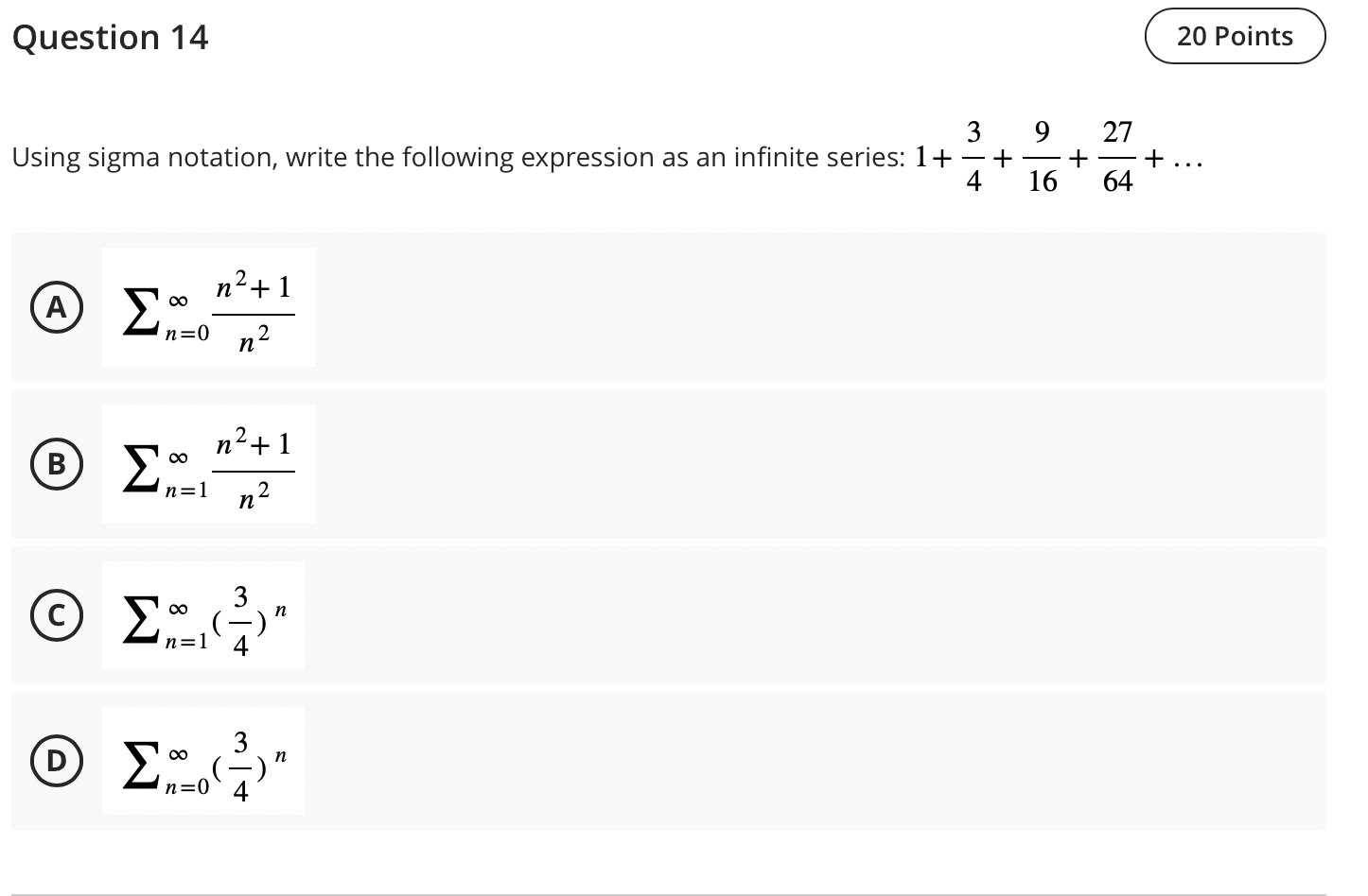 Solved Using sigma notation, write the following expression | Chegg.com