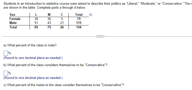 Solved Students in an introduction to statistics course were | Chegg.com