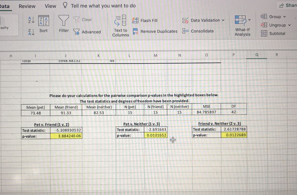 Solved Home Insert Draw Page Layout Formulas Data Review | Chegg.com