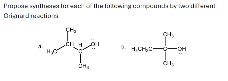 Solved Propose syntheses for each of the following compounds | Chegg.com