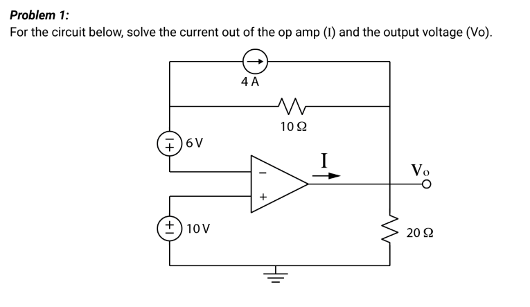 Solved Problem 1: For the circuit below, solve the current | Chegg.com
