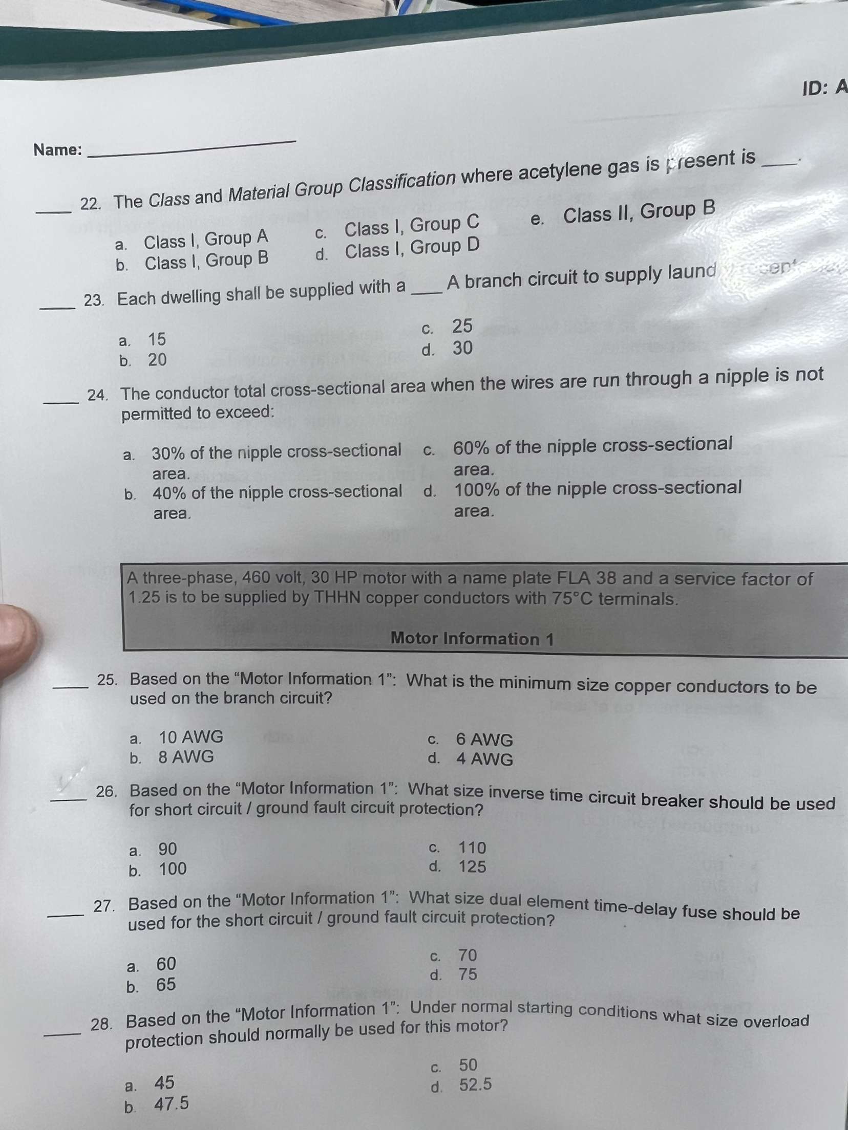 Solved Name: 22. The Class and Material Group Classification | Chegg.com