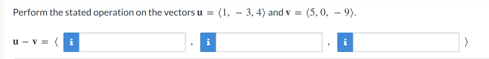 Solved Perform the stated operation on the vectors | Chegg.com