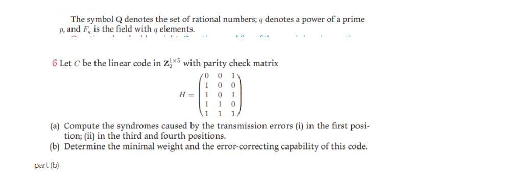 Solved The symbol Q denotes the set of rational numbers; q | Chegg.com
