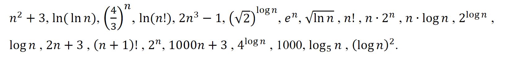 Solved Rank the functions listed below based on their | Chegg.com